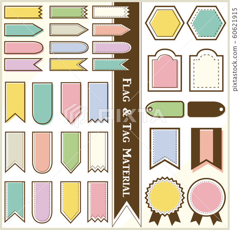 Flag & tag material (color) - Stock Illustration [60621915] - PIXTA