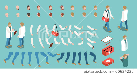 Isometric Character Constructor - Stock Illustration [60624223] - PIXTA