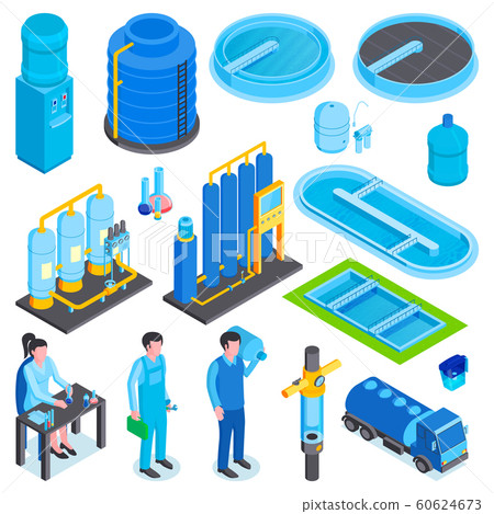 Isometric Water Purification Set - Stock Illustration [60624673] - PIXTA