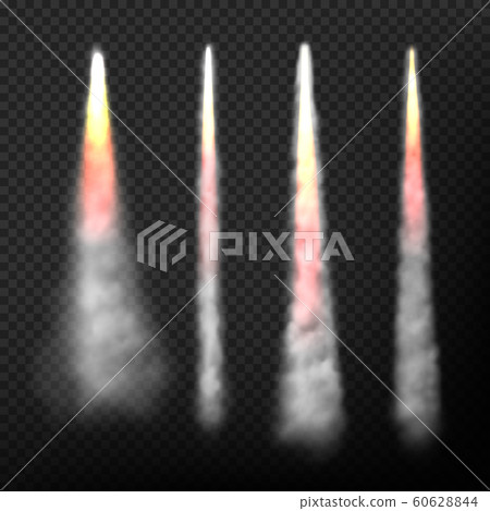 Rocket smoke. Realistic effect of speed flying... - Stock Illustration ...