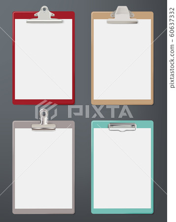 Clipboard realistic. Paper blank tablet office... - Stock Illustration ...