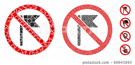 No flag Composition Icon of Trembly Elements - Stock Illustration ...