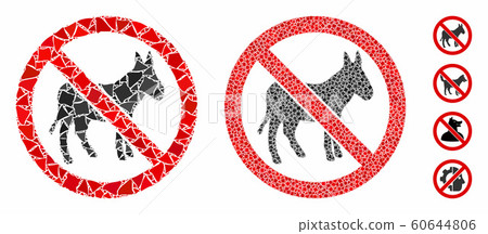 No donkey Composition Icon of Abrupt Elements - Stock Illustration ...