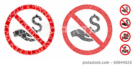 No donations Composition Icon of Irregular... - Stock Illustration ...