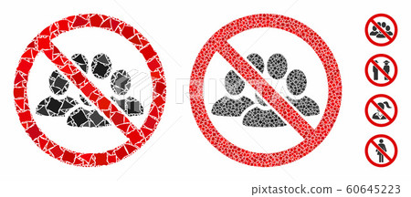 No crowd Composition Icon of Uneven Items - Stock Illustration ...