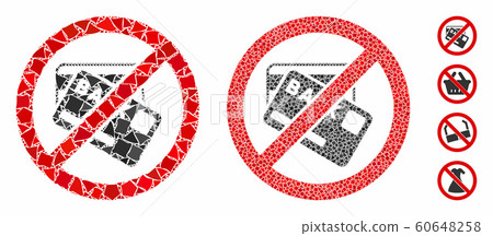 No credit cards Mosaic Icon of Trembly Items - Stock Illustration ...