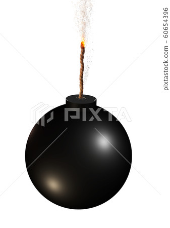 Bomb with fire on fire - Stock Illustration [60654396] - PIXTA