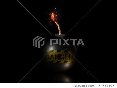 Bomb with fire on fire - Stock Illustration [60654397] - PIXTA