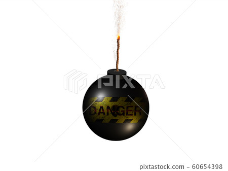 Bomb with fire on fire - Stock Illustration [60654398] - PIXTA