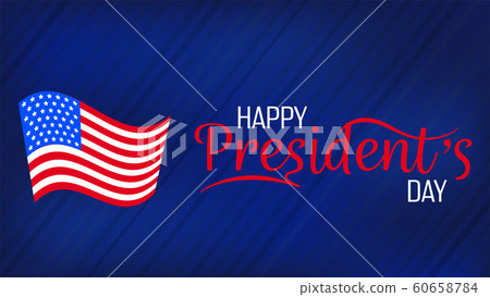 Happy President Day in american style on blue - Stock Illustration ...