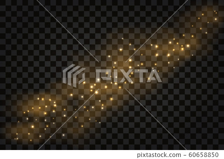 Golden smoke with glow effect. Abstract gold fog - Stock Illustration ...