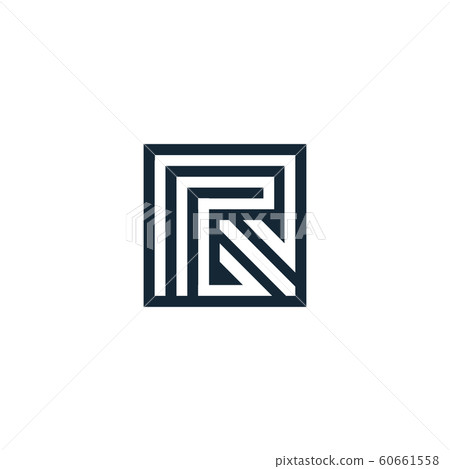 Letter R. Vector letter. Geometric isolated... - Stock Illustration ...