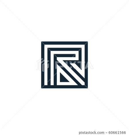 Letter R. Vector letter. Geometric isolated... - Stock Illustration ...