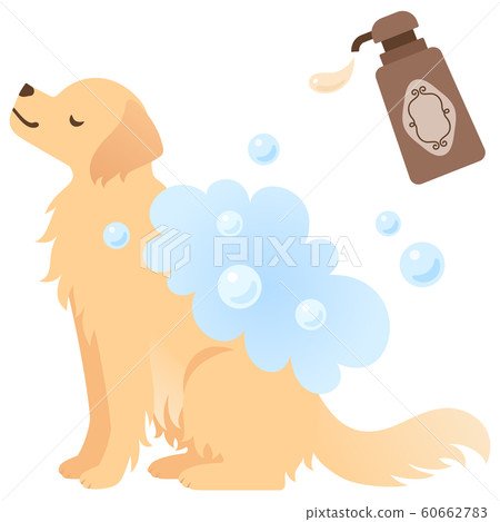 Image illustration of dog shampooing - Stock Illustration [60662783 ...
