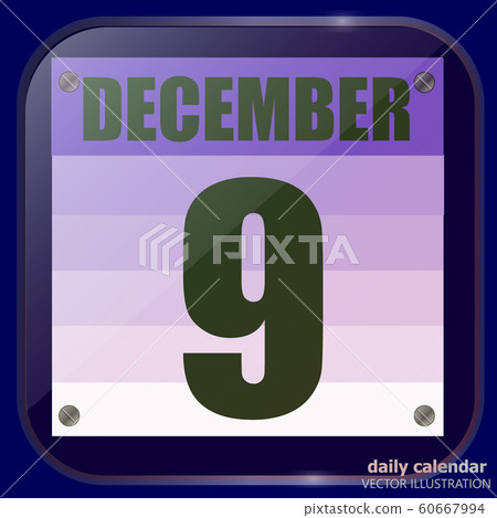 December 9 icon. Calendar date for planning... - Stock Illustration ...