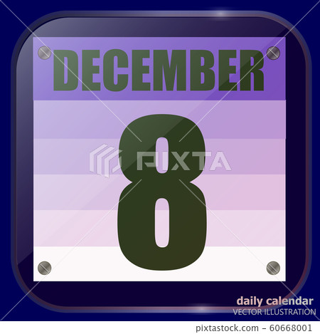 December 8 icon. Calendar date for planning... - Stock Illustration ...