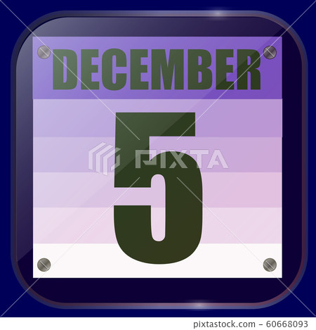 December 5 icon. Calendar date for planning... - Stock Illustration ...