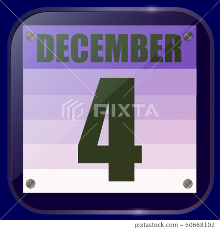 December 4 icon. Calendar date for planning... - Stock Illustration ...