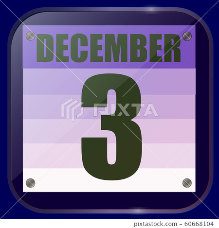 December 3 icon. Calendar date for planning... - Stock Illustration ...