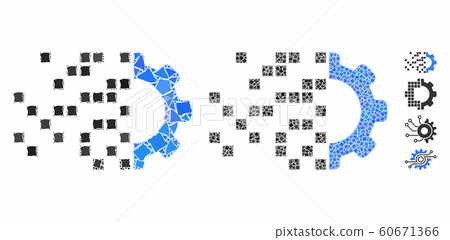 Gear synthesis Mosaic Icon of Humpy Items - Stock Illustration ...