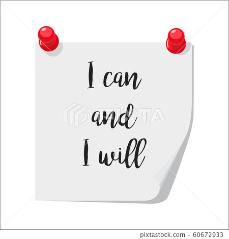 I can and I will note - Stock Illustration [60672933] - PIXTA