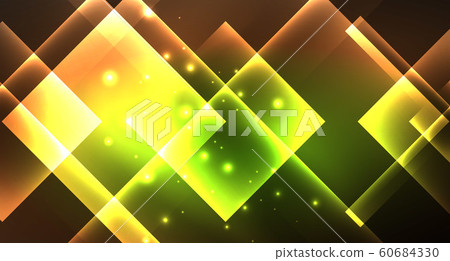 Shiny neon design square shape abstract... - Stock Illustration ...