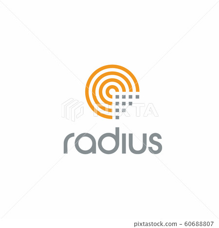 Creative Radius Technology logo concept design... - Stock Illustration ...