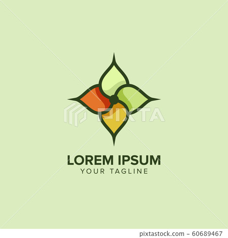 Flower Logo shape design vector template in ... - Stock Illustration ...