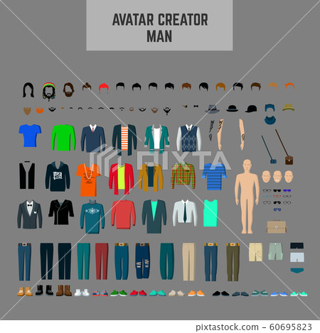 Male Avatar creator man. maker Male avatar. - Stock Illustration ...