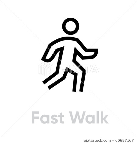 Fast Walk icon - Stock Illustration [60697167] - PIXTA