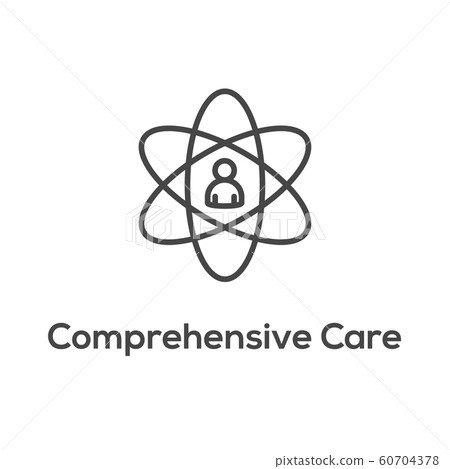 Comprehensive Care Icon with health related - Stock Illustration ...