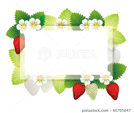 Strawberry background frame - Stock Illustration [60705647] - PIXTA