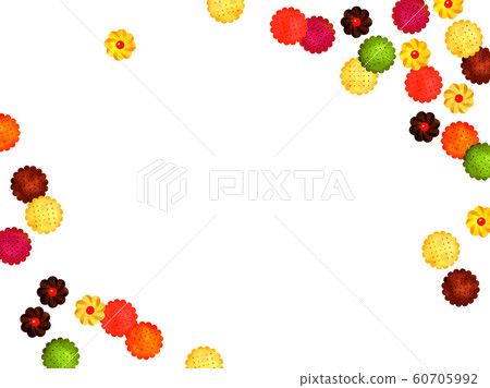 Colorful cookies illustration background - Stock Illustration [60705992 ...
