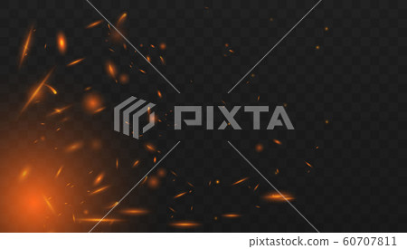 Red Fire sparks vector - Stock Illustration [60707811] - PIXTA