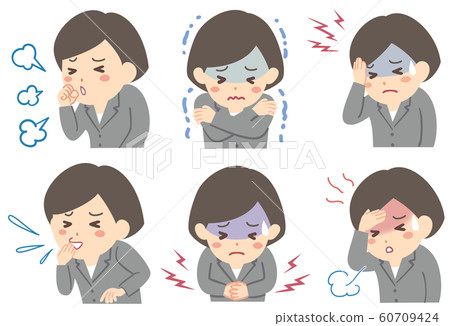 Poor health set - Stock Illustration [60709424] - PIXTA