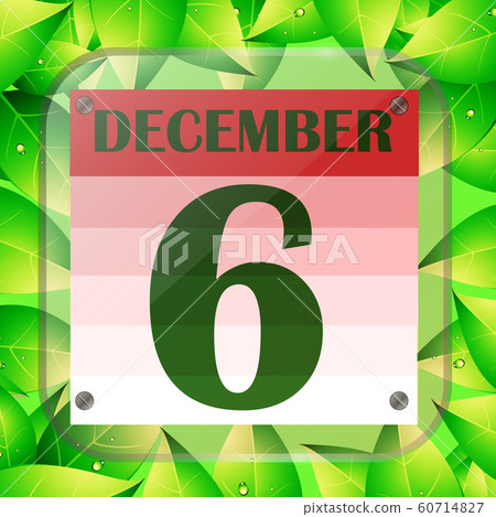 December 6 icon. Calendar date for planning... - Stock Illustration ...