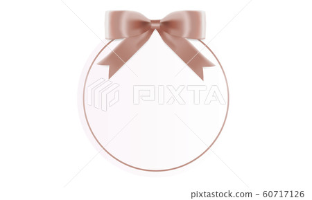 Ribbon pink price tag tag round shape - Stock Illustration [60717126 ...