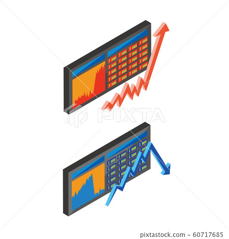 Stock price board soaring crashing stock broker... - Stock Illustration ...