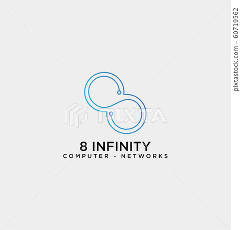 infinity technology network logo template vector - Stock Illustration ...