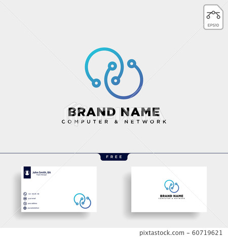 digital infinity network logo template vector - Stock Illustration ...
