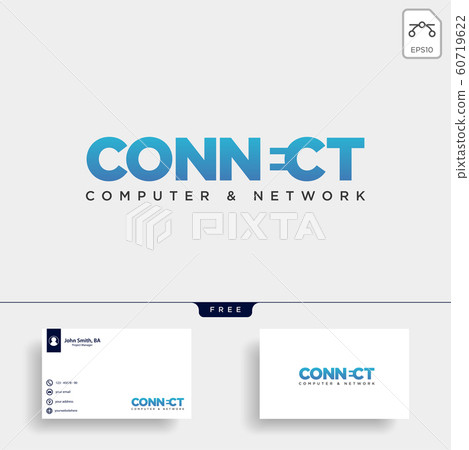 connect text logo template vector illustration - Stock Illustration ...