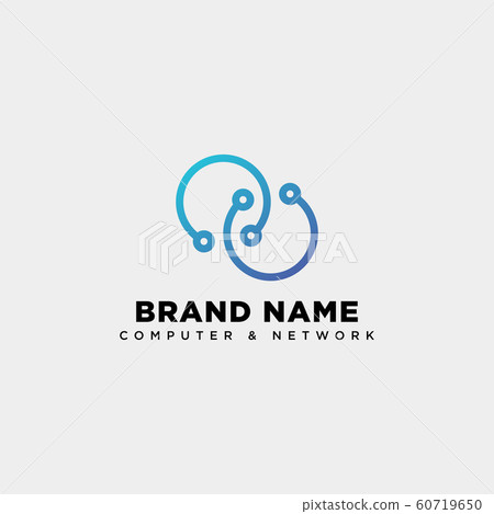 digital infinity network logo template vector - Stock Illustration ...