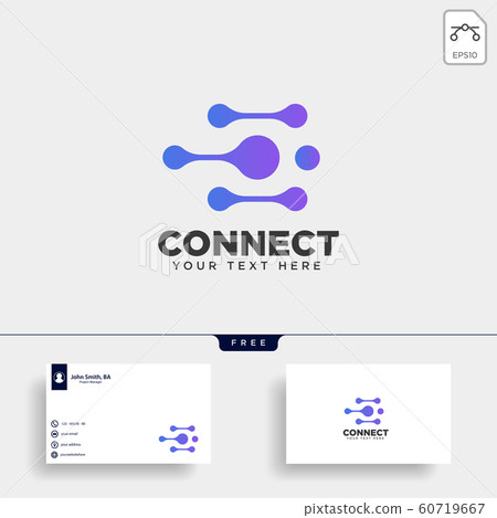 connection communication creative logo template - Stock Illustration ...