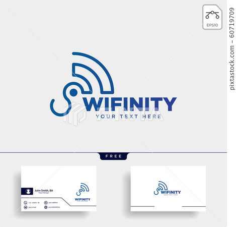 infinity wifi connection logo template vector - Stock Illustration ...