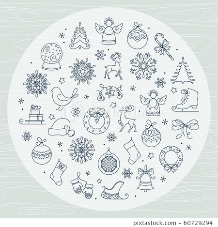 Circular christmas vector pattern for print,... - Stock Illustration ...
