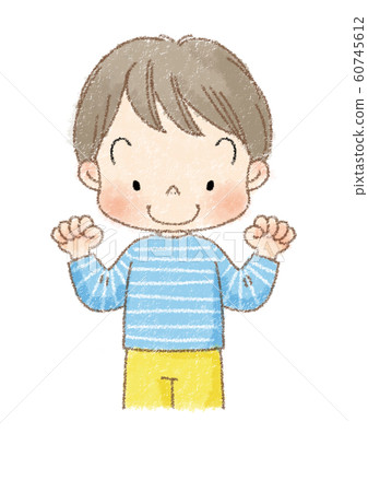 Boys upper body guts pose - Stock Illustration [60745612] - PIXTA
