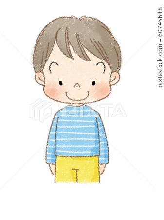 Boy upper body upright - Stock Illustration [60745618] - PIXTA