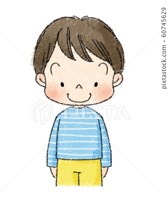 Boy upper body upright - Stock Illustration [60745629] - PIXTA