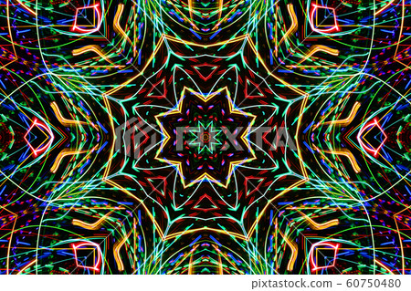 Abstract luminous pattern from colorful lines - Stock Illustration ...