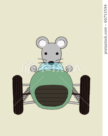 Rat & Racing Car (Green) - Stock Illustration [60753594] - PIXTA